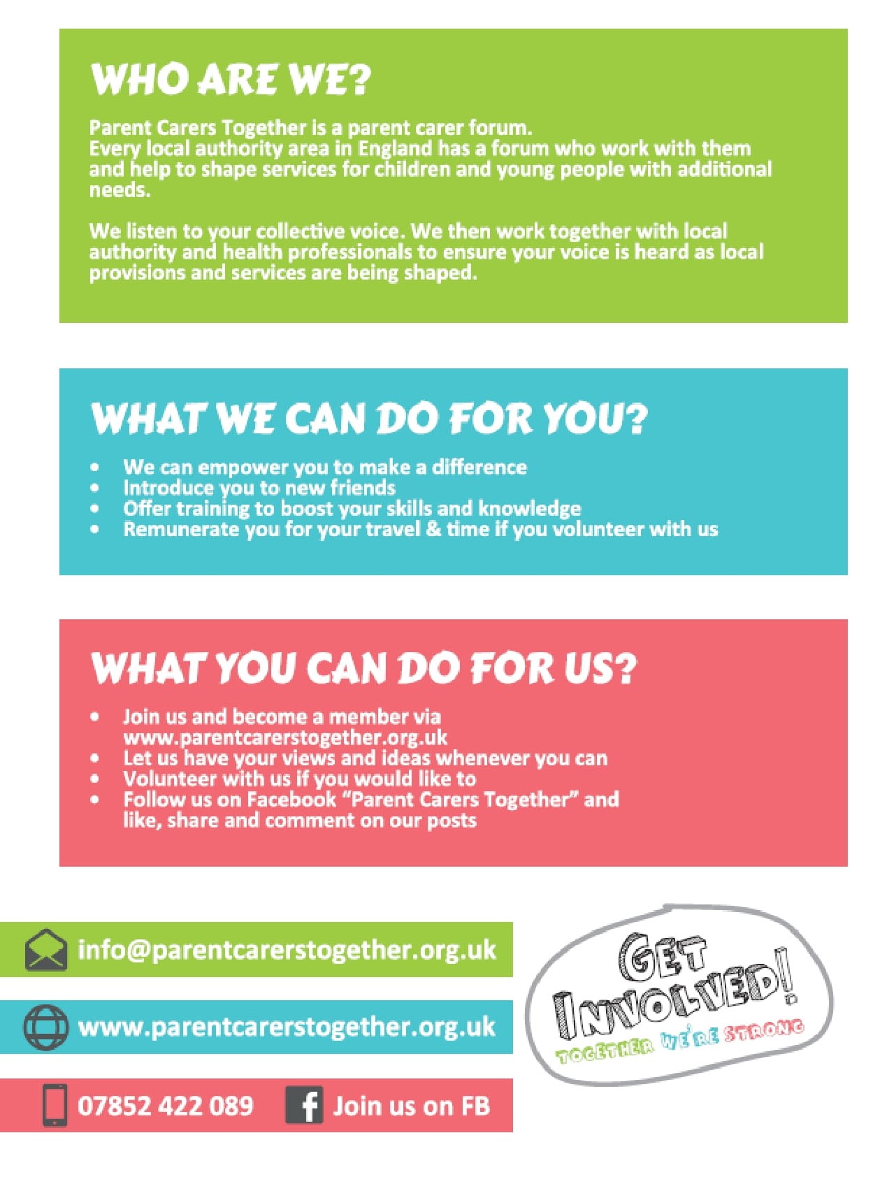PCT Leaflet – Parent Carers Together